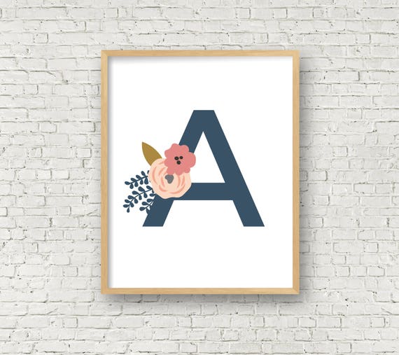 Monogram A Printable Letter A Initial instant download art | Etsy