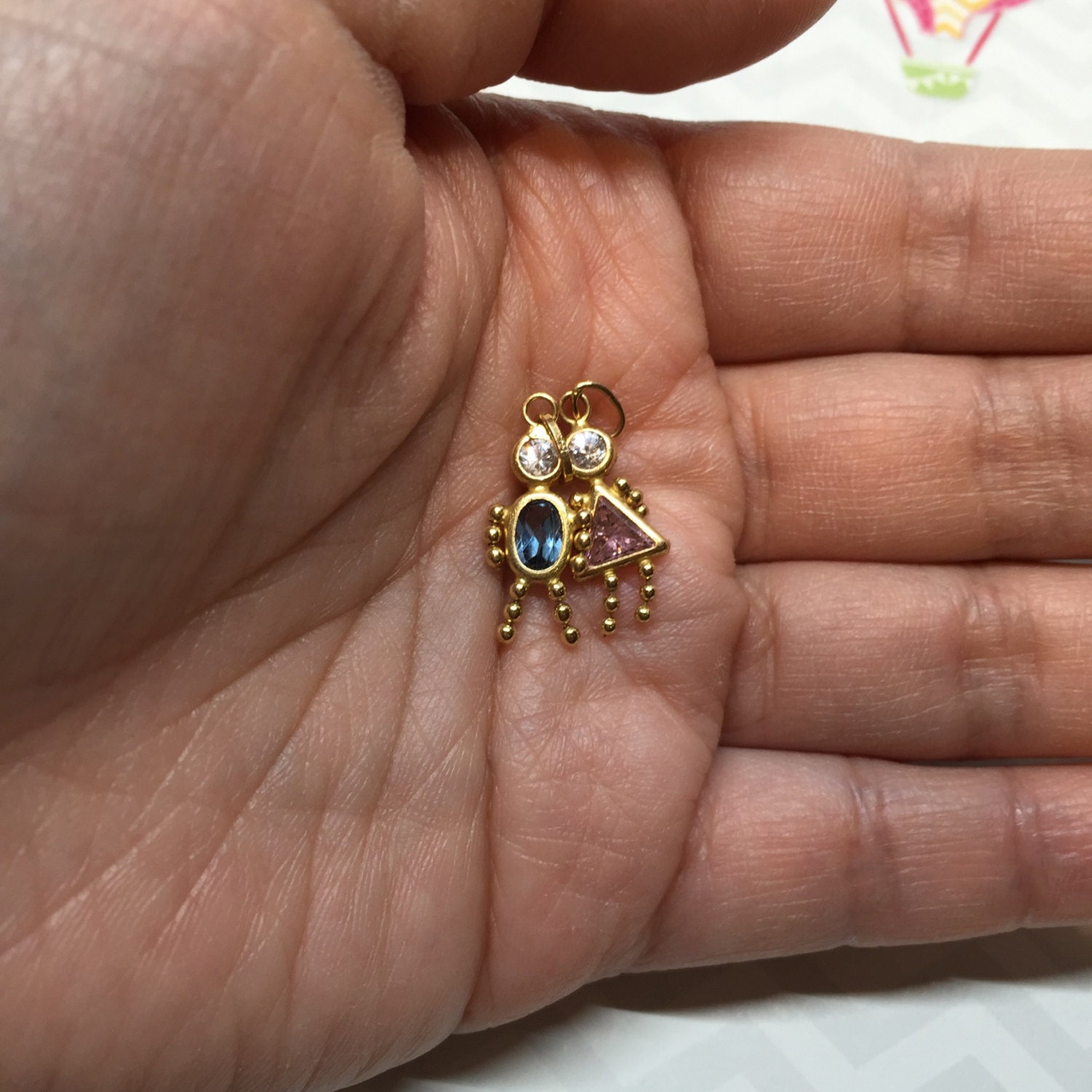 Vintage 14k and 9ct Charm 3D Charm / Movable / Globe / Champagne ...