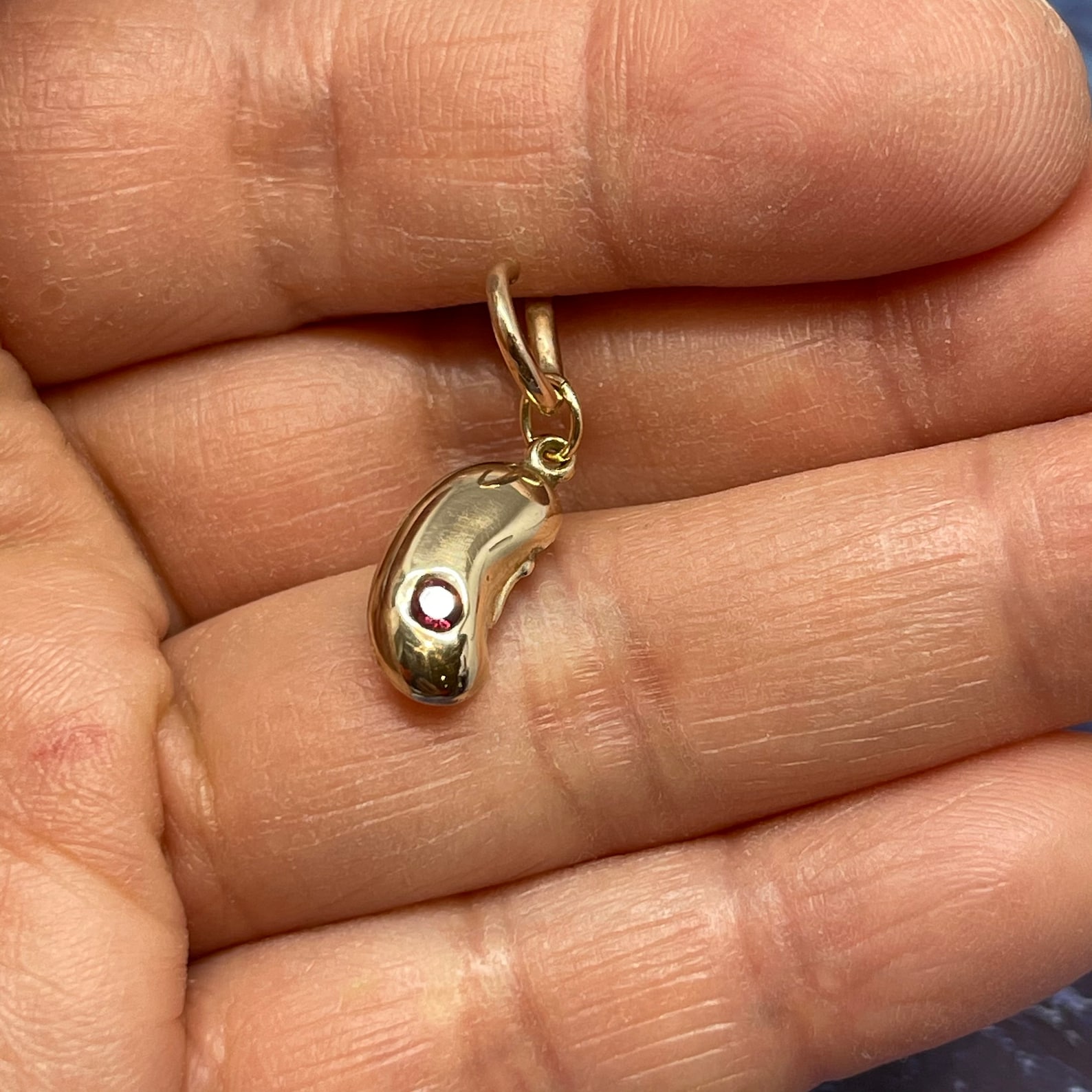 Vintage 9ct Lucky Bean Charm, Full Hallmarks - Etsy