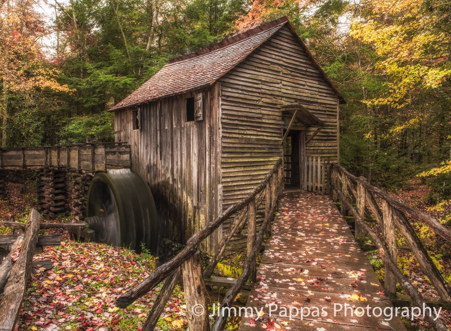 Fall at Cable Grist Mill, Cades Cove, Fine Art Print, Jimmy Pappas ...