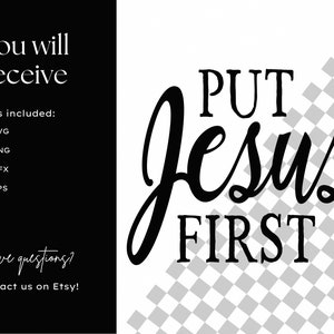 Put Jesus First SVG, Jesus Svg, Faith Svg, Christian Svg, Tshirt Svg ...