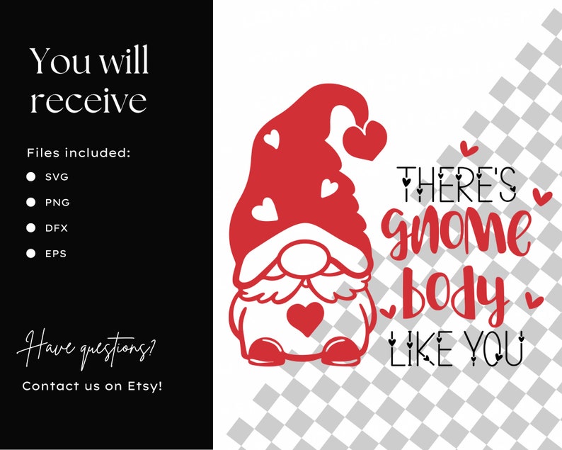 There's Gnome Body Like You SVG, Gnome SVG, Valentine's Day SVG ...