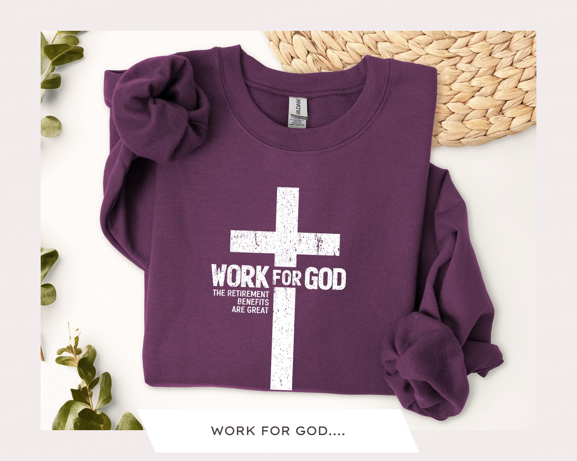 Work for God PNG Tshirt Png Silhouette Cricut Christian Png DTF Print ...