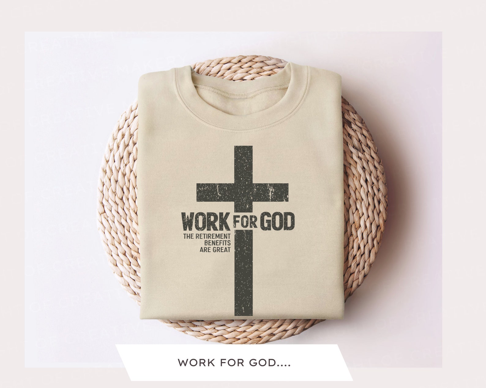 Work for God PNG Tshirt Png Silhouette Cricut Christian Png DTF Print ...