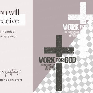 Work for God PNG | Christian T-shirt Design (digital Download) - Etsy