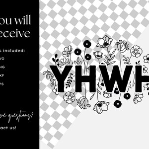 YHWH Flowers SVG, YHWH Png, Jesus Svg, Faith Svg, Christian Svg, Tshirt ...