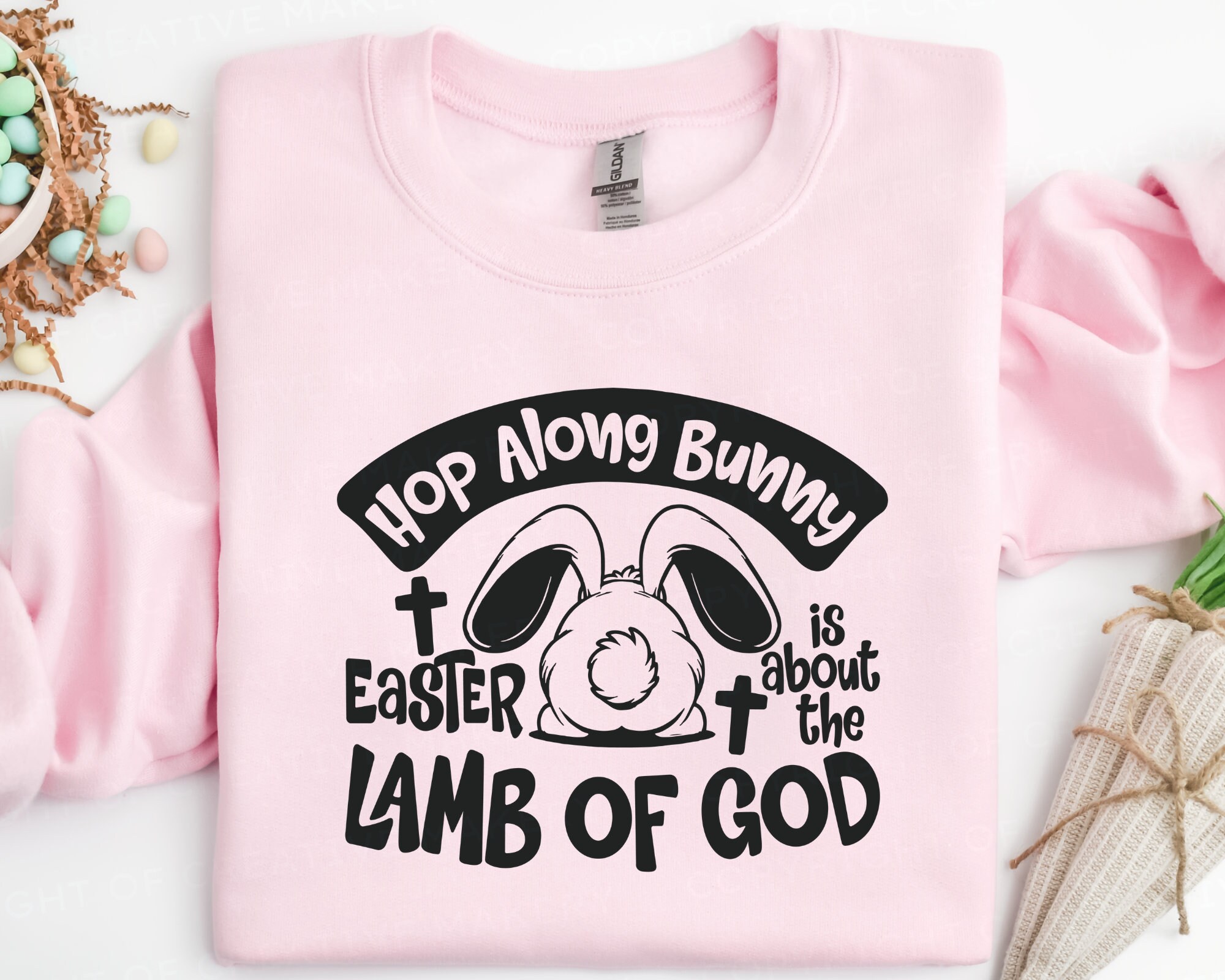 Hop Along Bunny Easter SVG, Christian Cut File (digital Download) - Etsy
