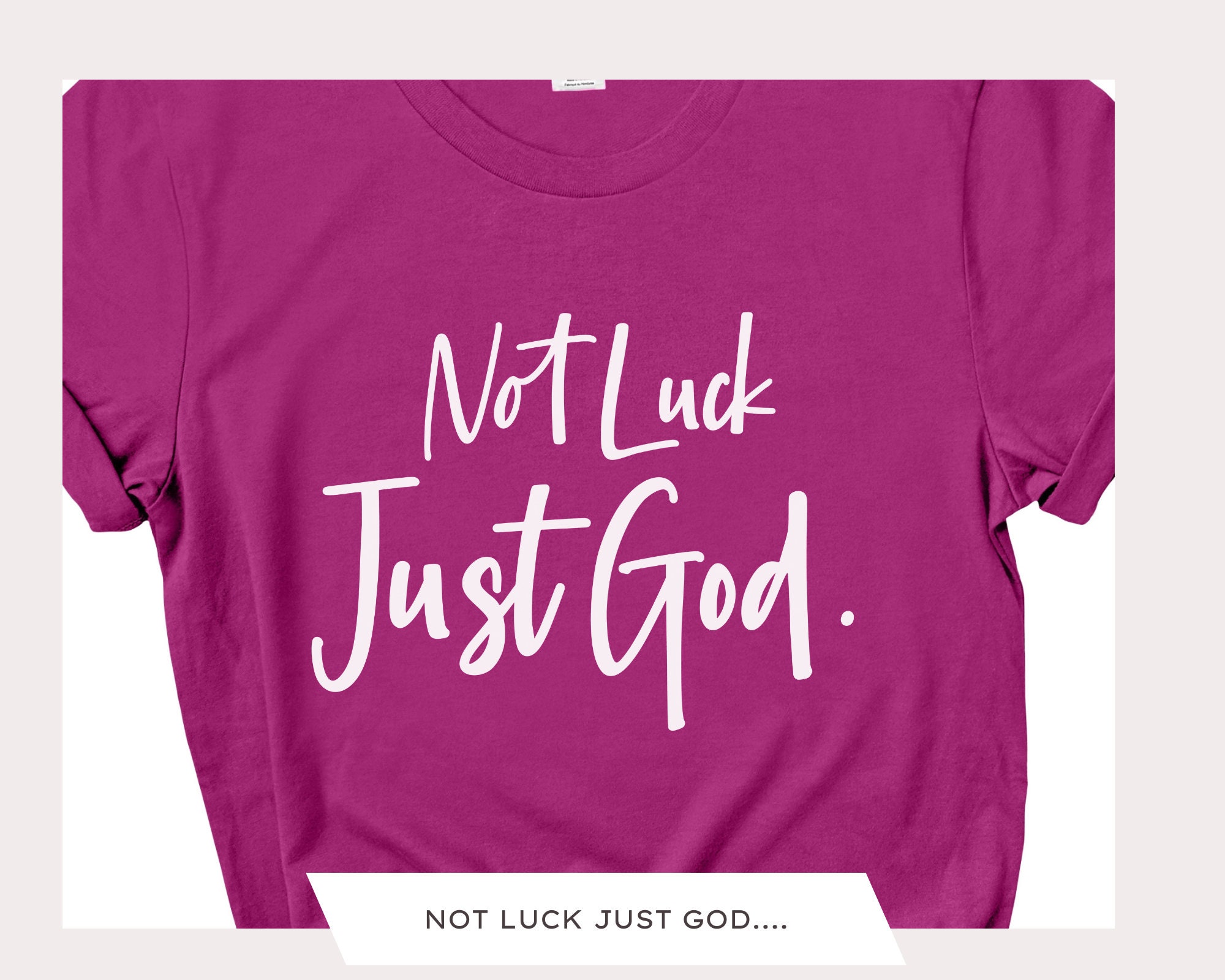 Not Luck Just God SVG PNG Christ Svg Silhouette Commercial Use Svg God ...