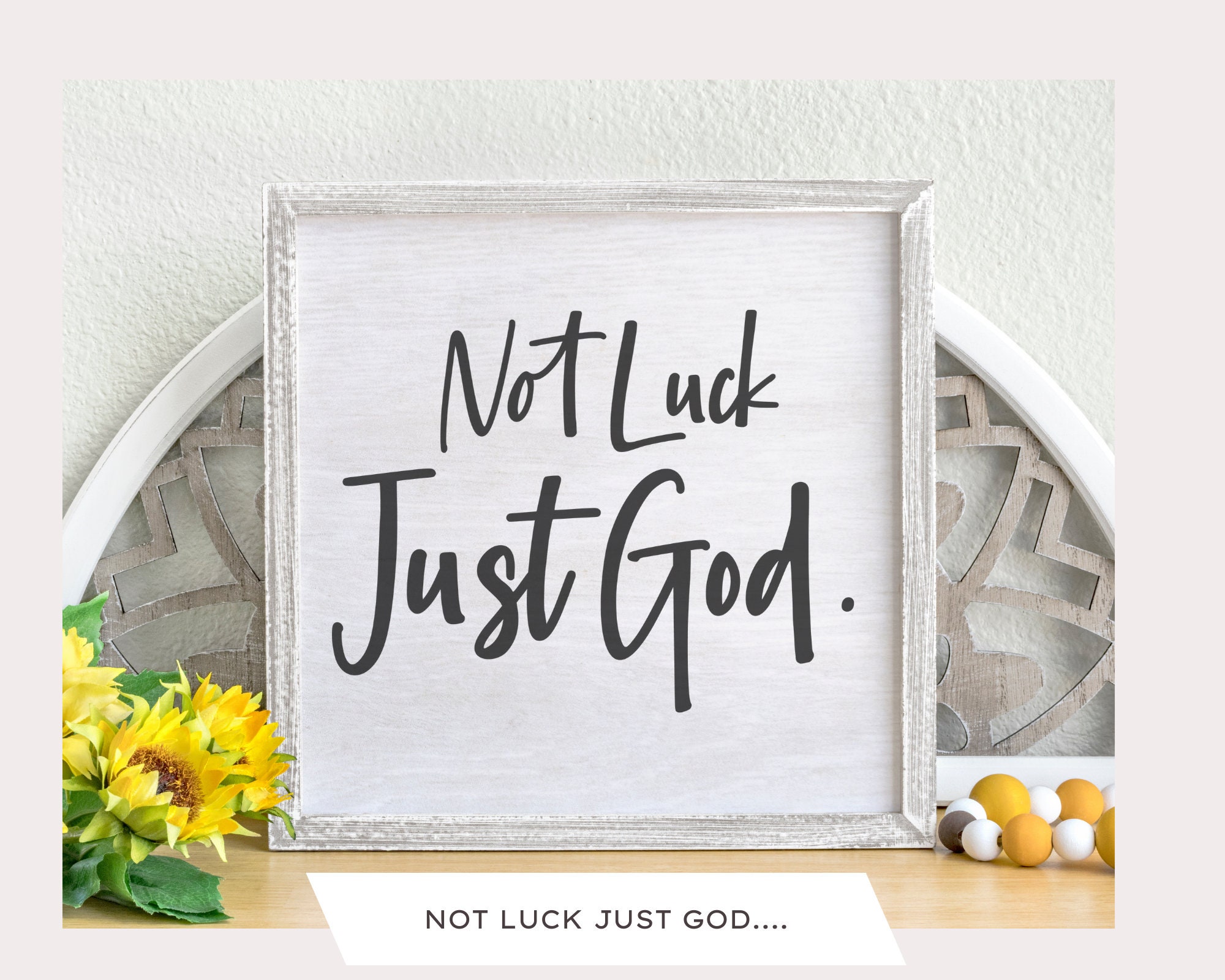 Not Luck Just God SVG PNG Christ Svg Silhouette Commercial Use Svg God ...
