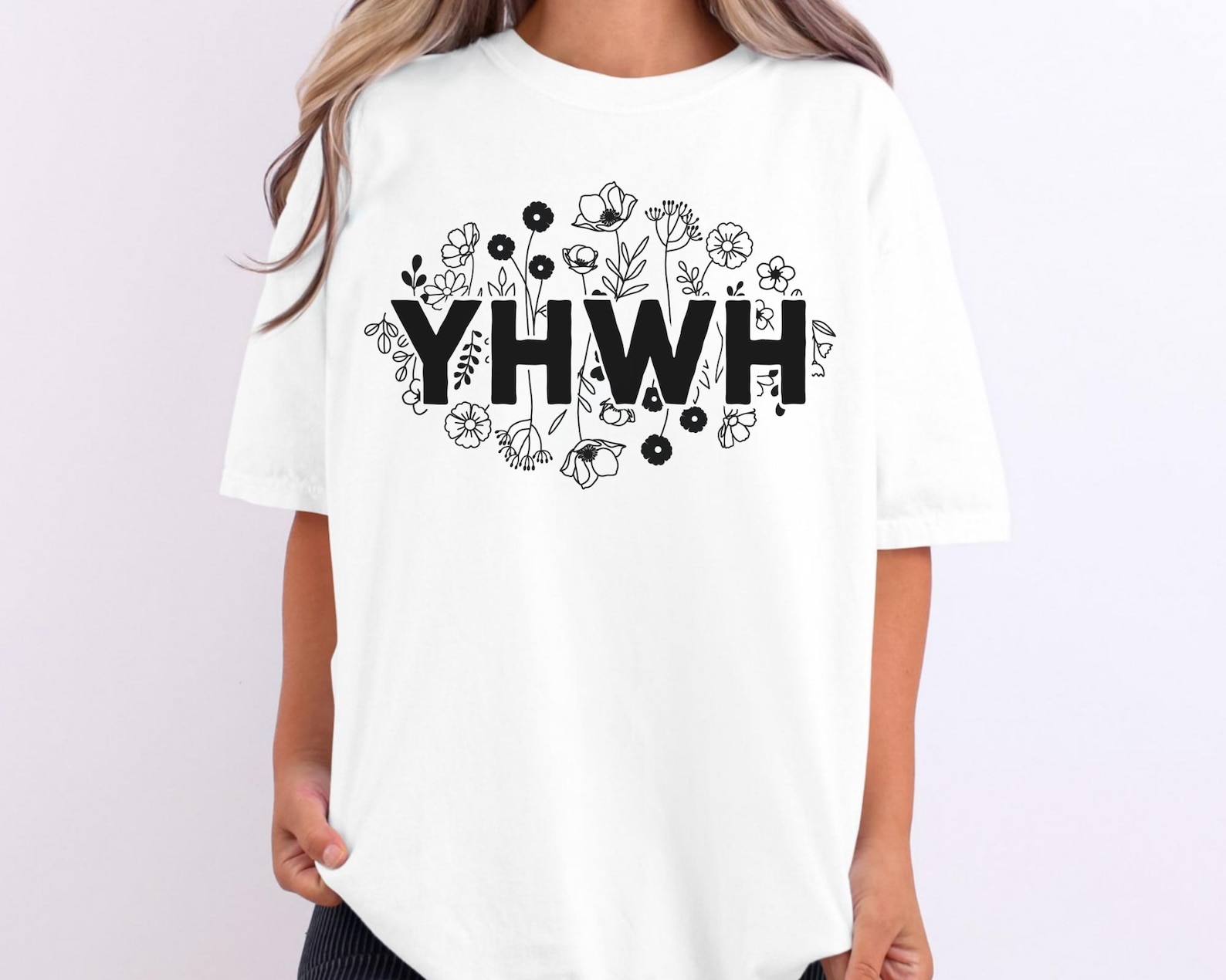 YHWH Flowers SVG, Christian T-shirt Design (digital Download) - Etsy