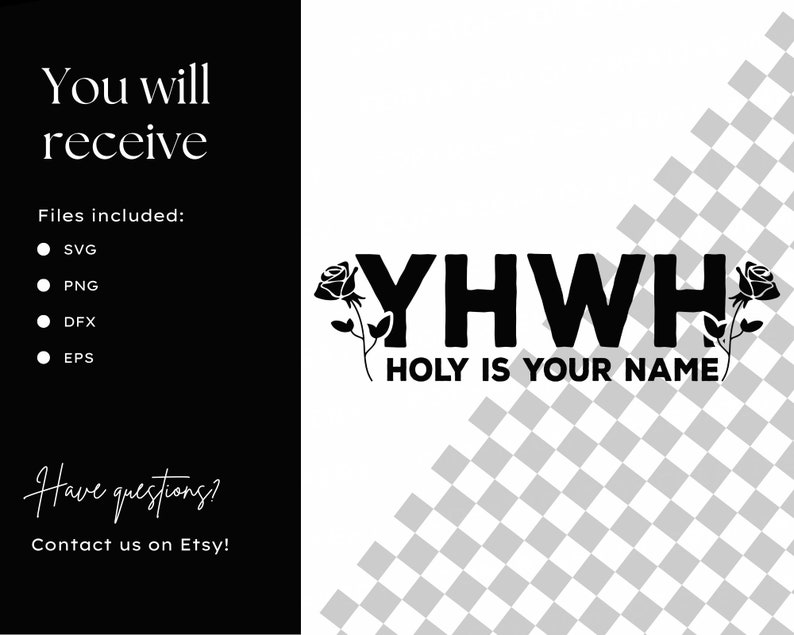 YHWH Holy is Your Name Svg, Holy Svg, YHWH Svg, Jesus Svg, Faith Svg ...