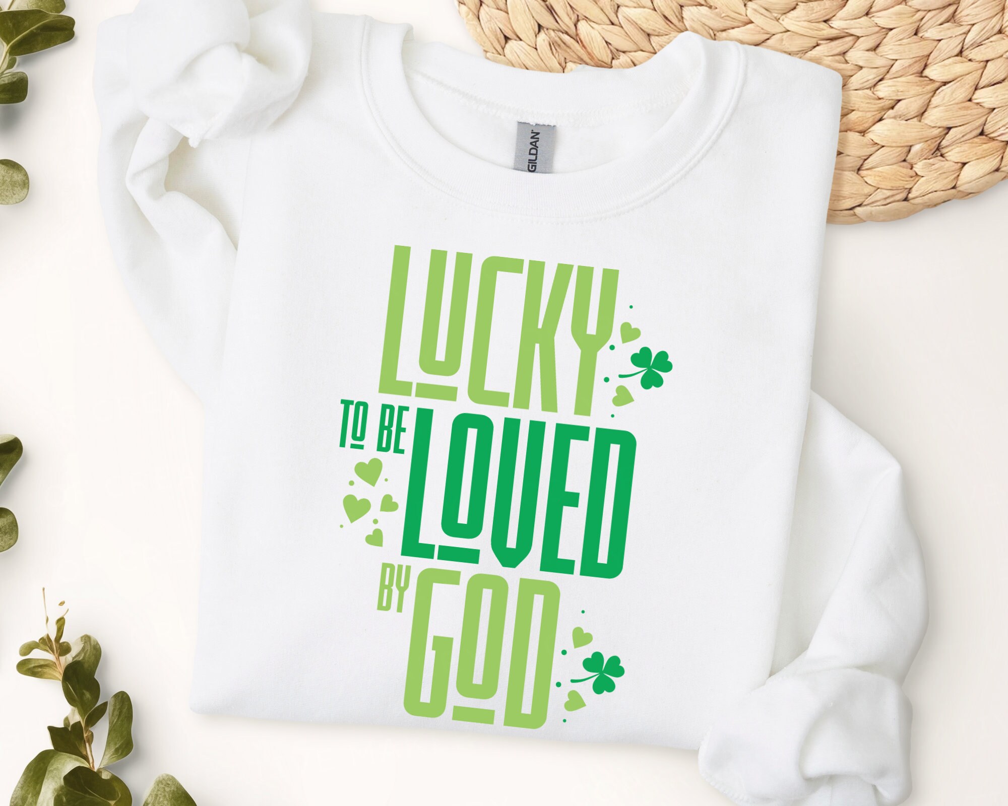 Lucky to Be Loved by God SVG, Shamrock PNG Sublimation Design, St ...