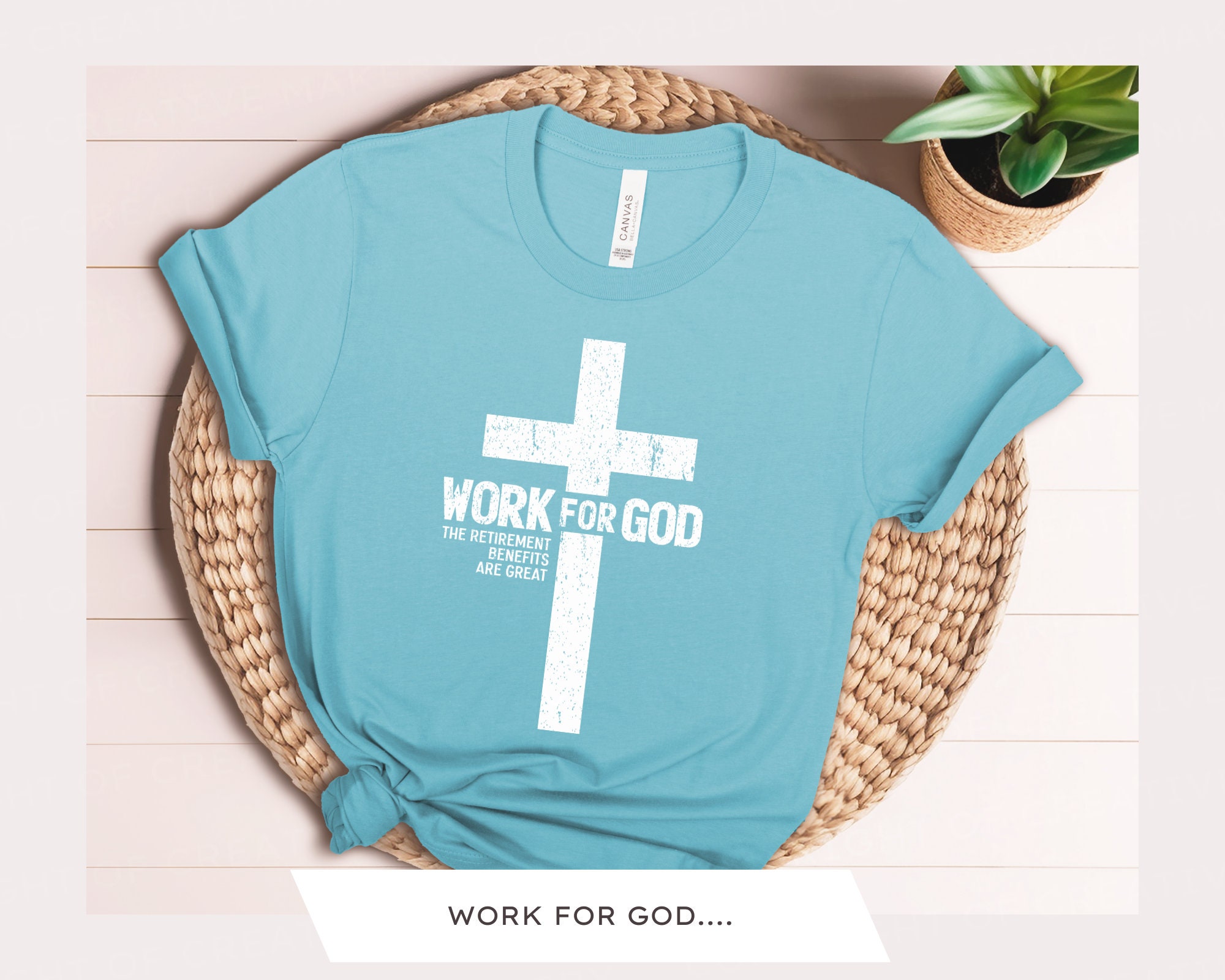 Work for God PNG Tshirt Png Silhouette Cricut Christian Png DTF Print ...