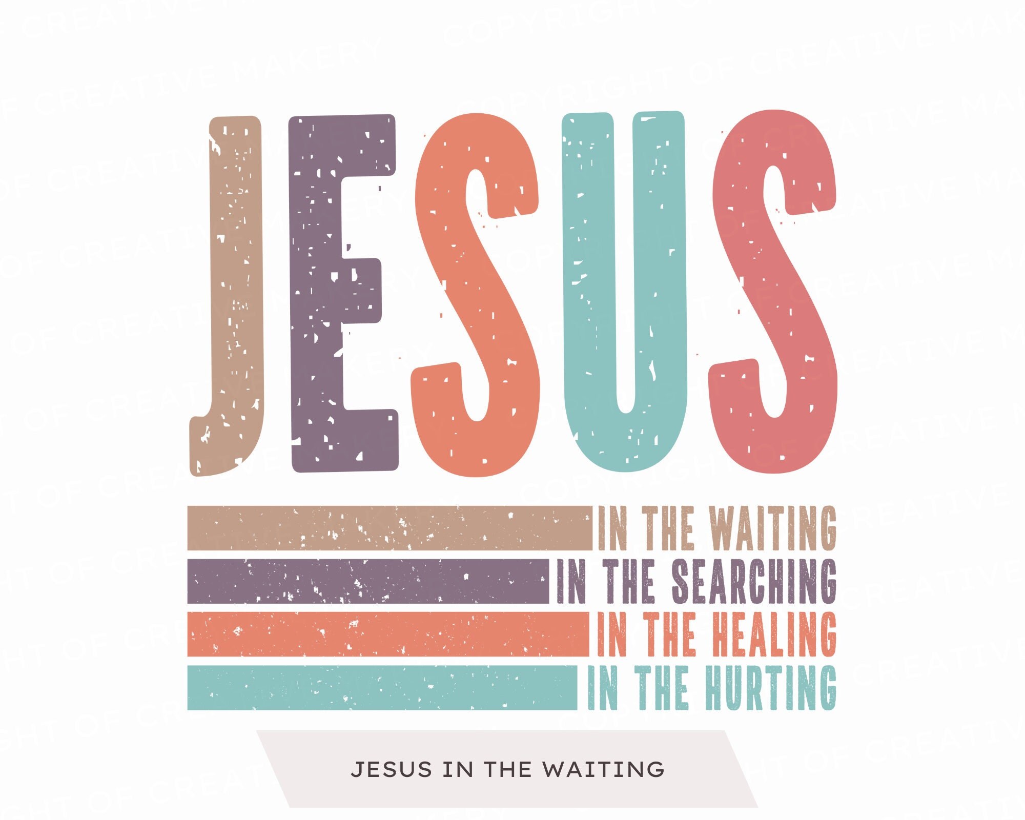 Jesus in the Waiting T-shirt PNG | Christian Sublimation (digital ...