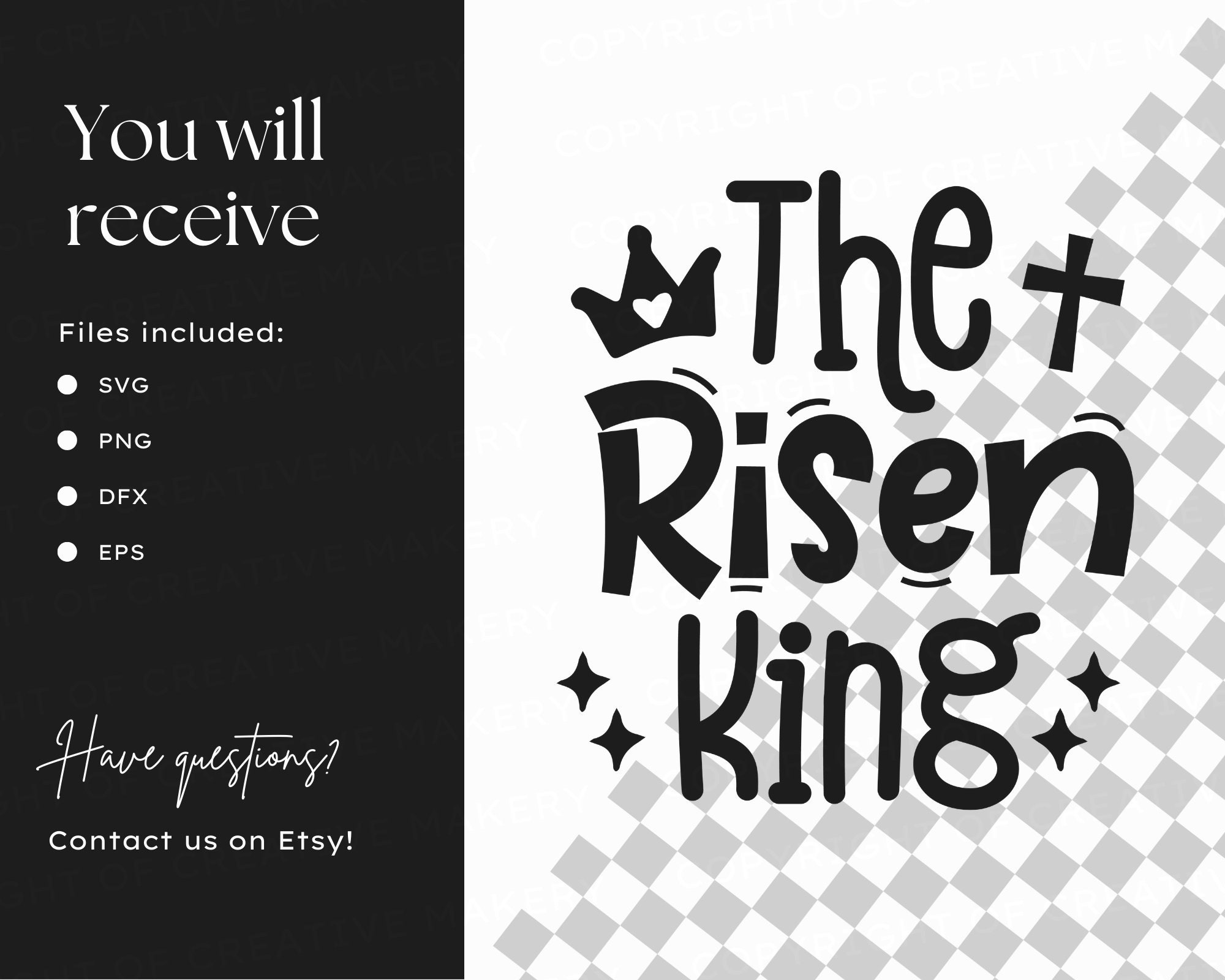 The Risen King SVG, Easter SVG, Jesus Svg, Faith Svg, Christian Svg ...