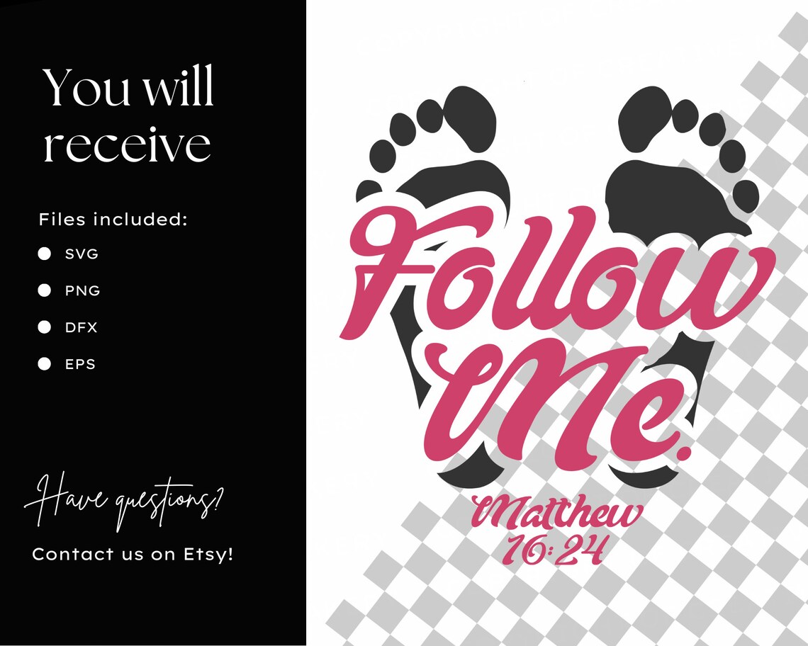 Follow Me Footprints SVG, Jesus Svg, Faith Svg, Christian Svg, Tshirt ...