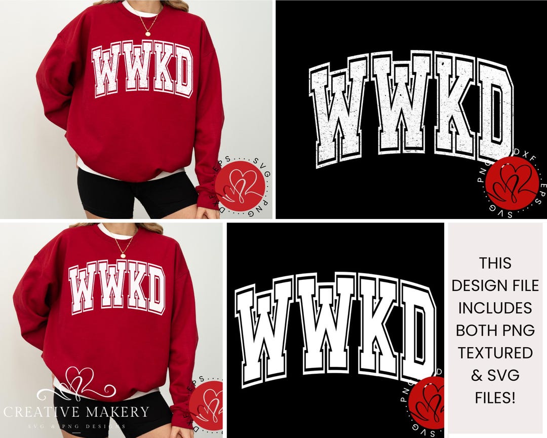WWKD Svg & Distressed Png Design Set, Wwkd Svg, Distressed PNG, Cut ...