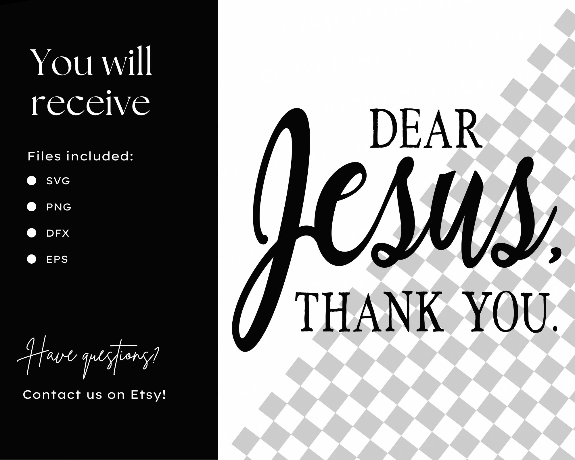 Dear Jesus Thank You SVG, Thank You Jesus Svg, Png, Faith Svg ...