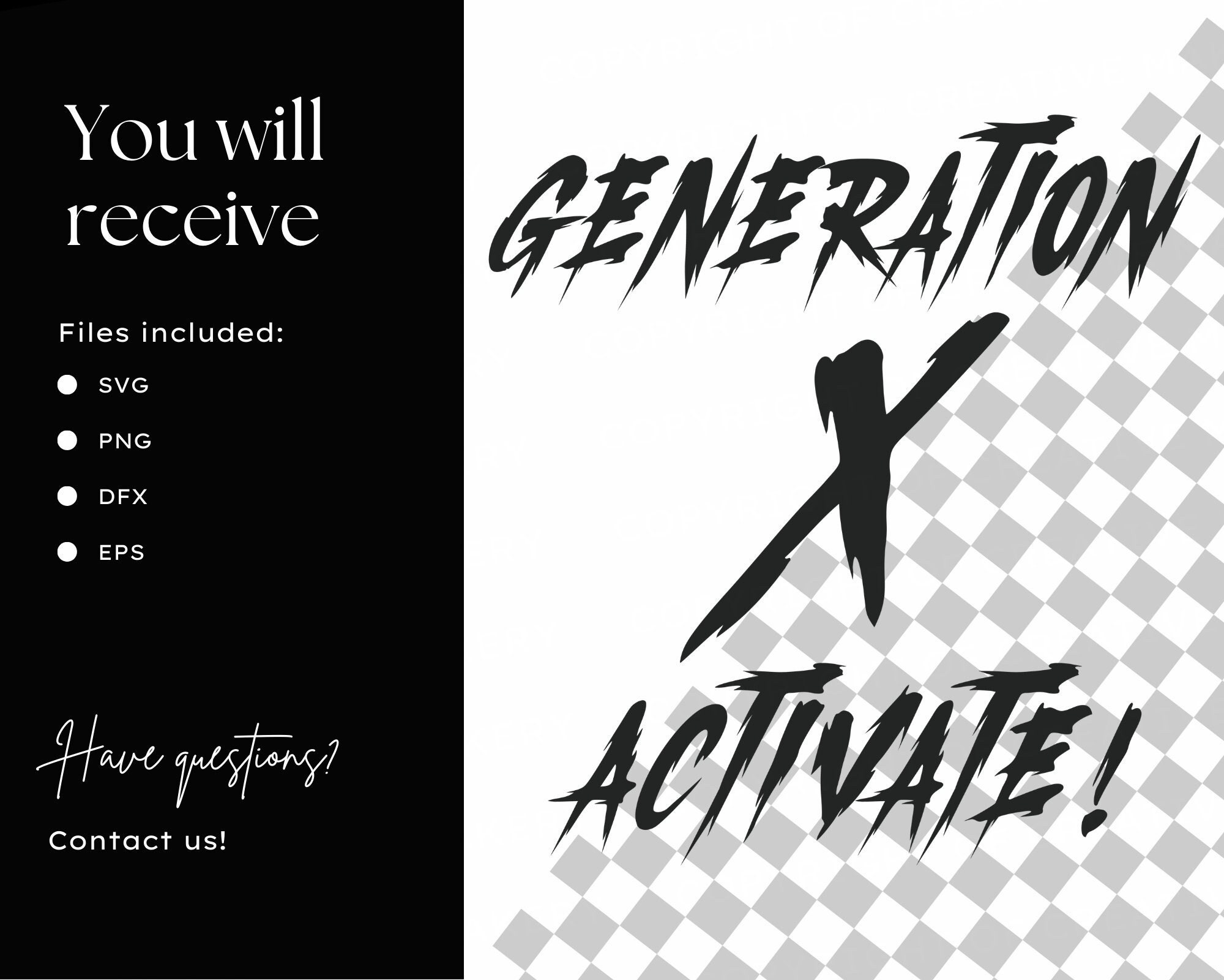Generation X Activate Svg, Svg, Tshirt Svg, Funny Svg, Genx Svg ...