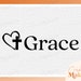 Grace Heart & Cross SVG Cut File Cross SVG Grace Svg - Etsy