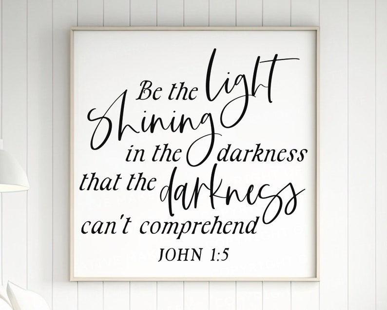 Be the Light Shining SVG, Christian Faith Sign, Bible Verse (digital ...