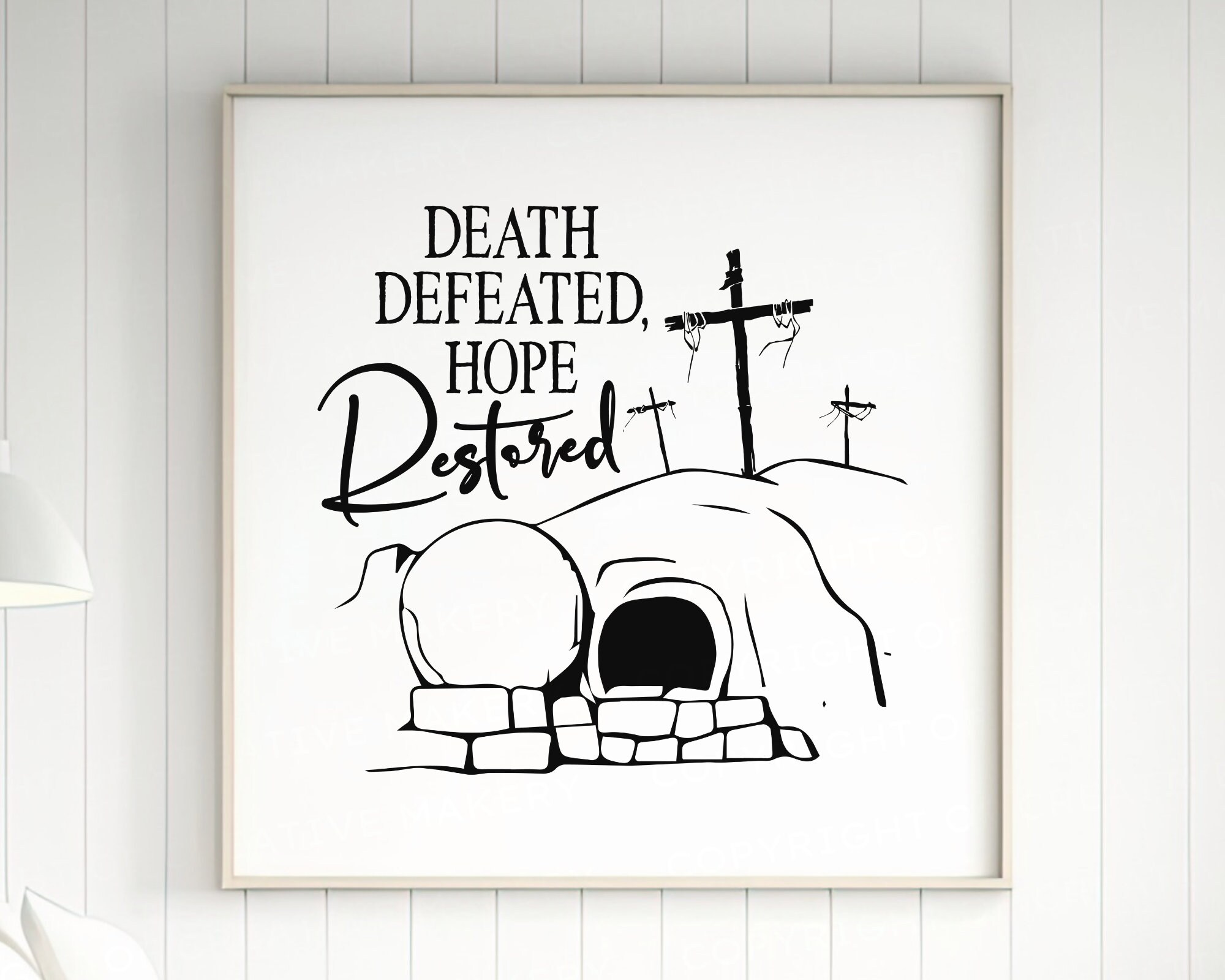 Death Defeated Hope Restored SVG PNG, Easter Resurrection (digital ...