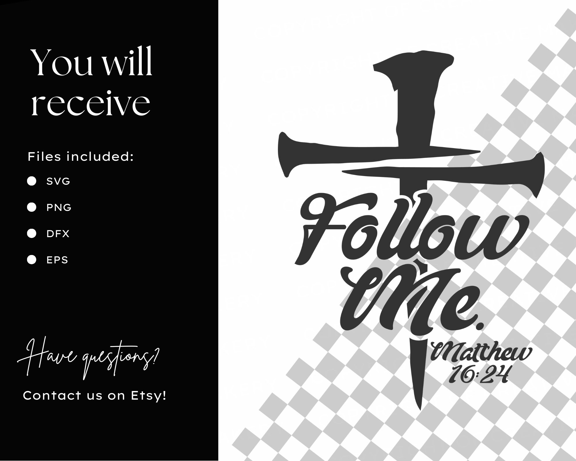 Follow Me Cross SVG, Follow Me Svg, Jesus Svg, Faith Svg, Christian Svg ...