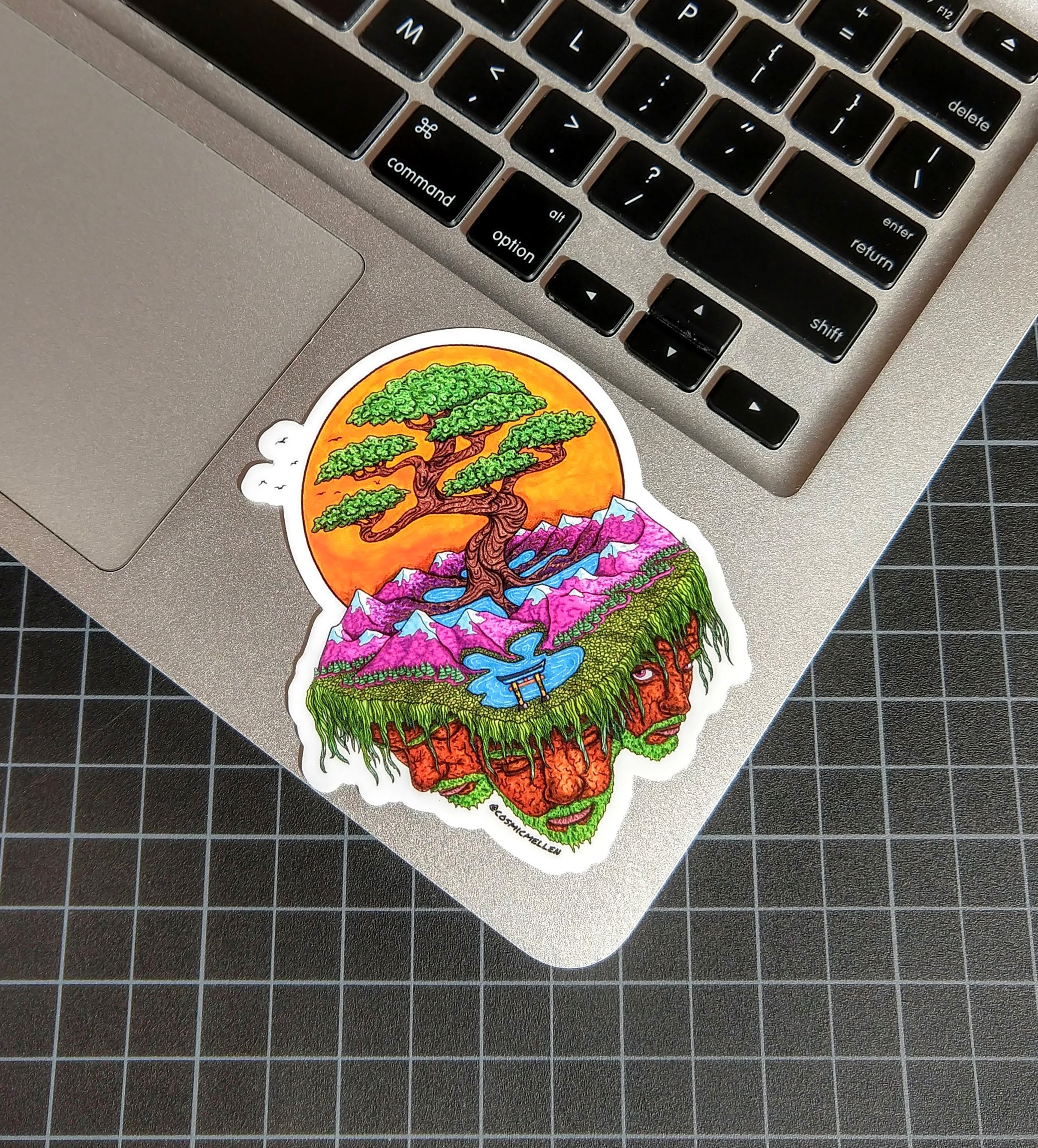 Sticker Psychedelic Sticker Trippy Sticker Water Bottle - Etsy