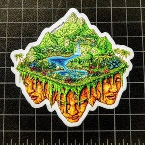 Floating Island Sticker Pack | Psychedelic Stickers | Trippy Stickers ...