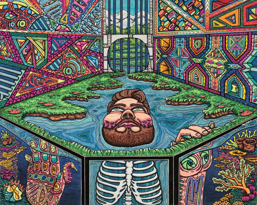 Art Print | "the Walls" | Psychedelic Art Print | Trippy Art | Surreal ...