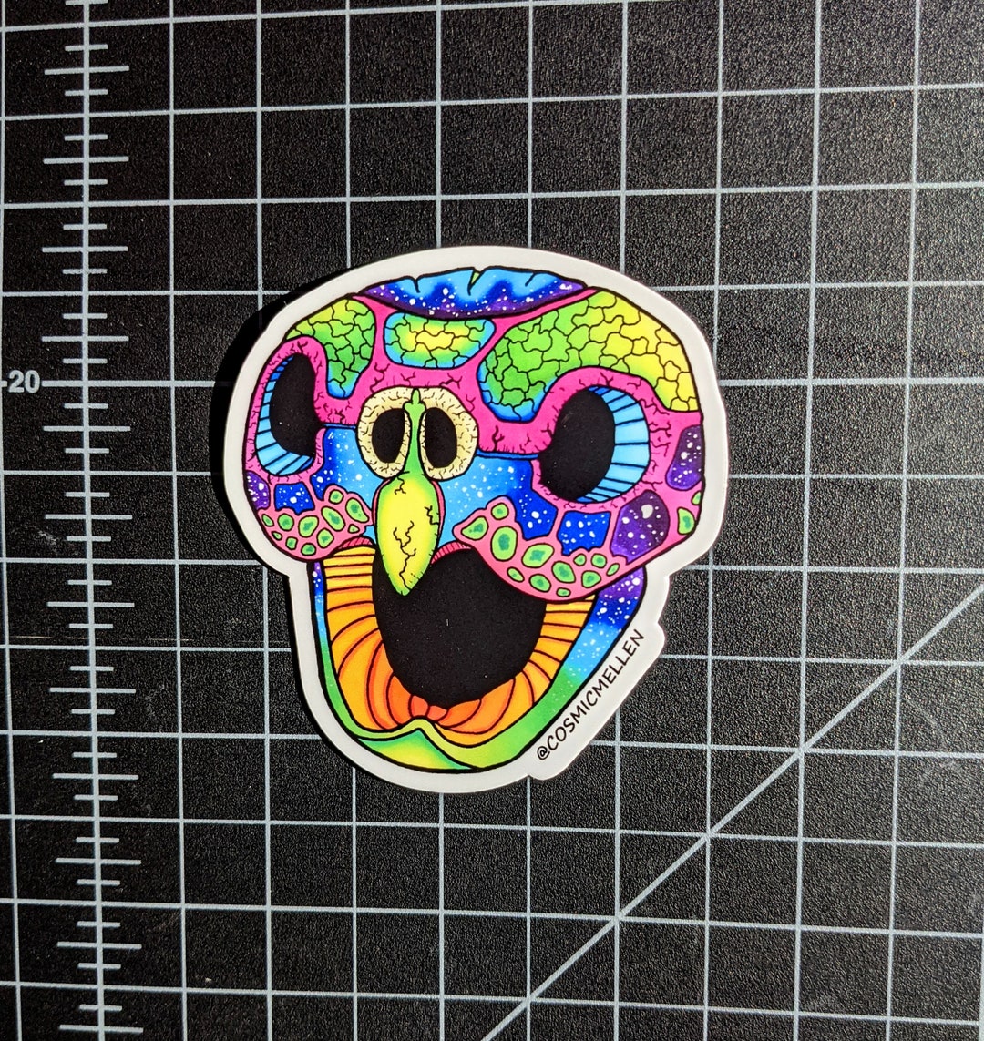 Sticker | Trippy Sticker | Turtle Skull | Water Bottle Sticker | Laptop ...