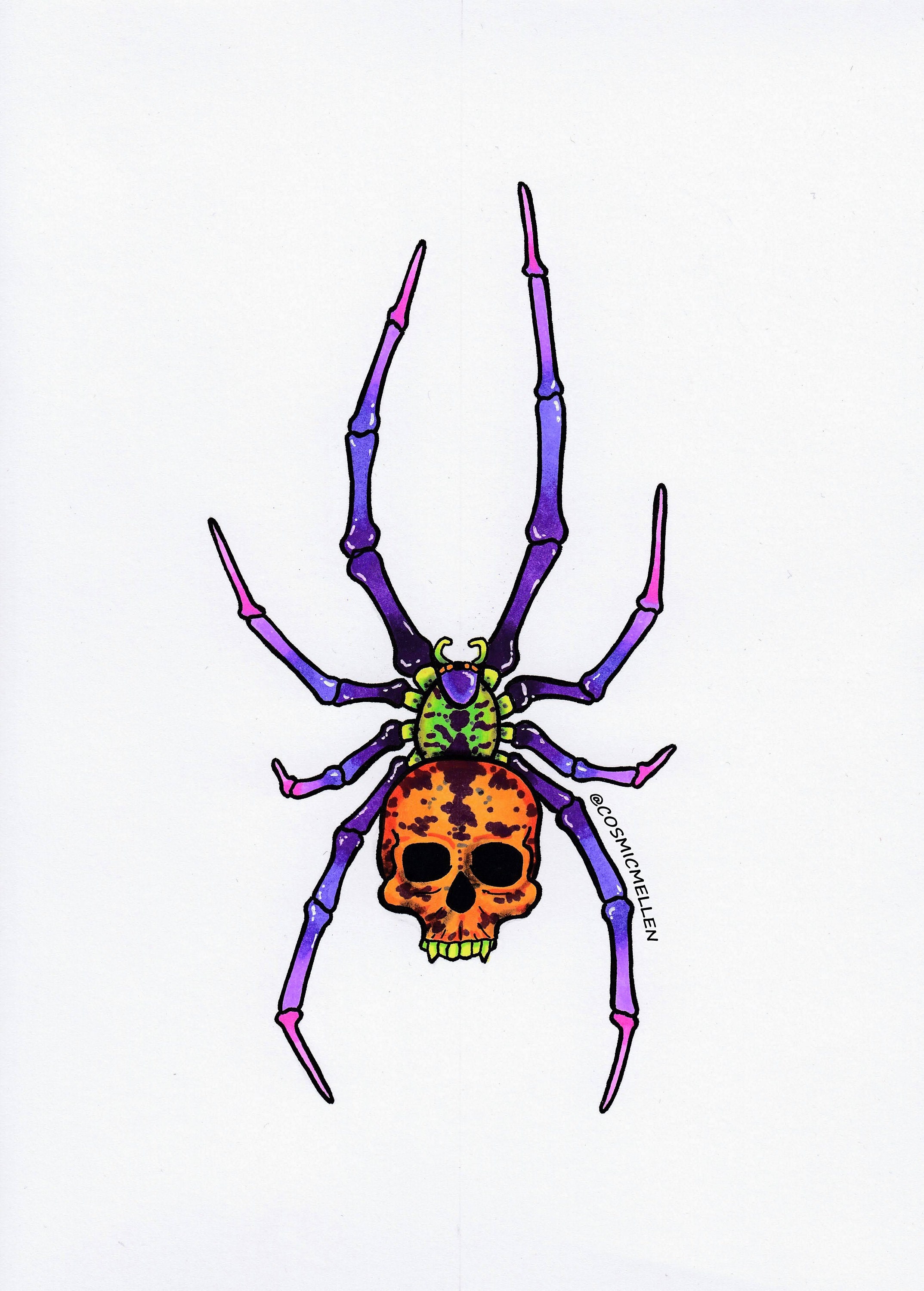 Spider Sticker Pack Trippy Sticker Spider Sticker Hydro | Etsy