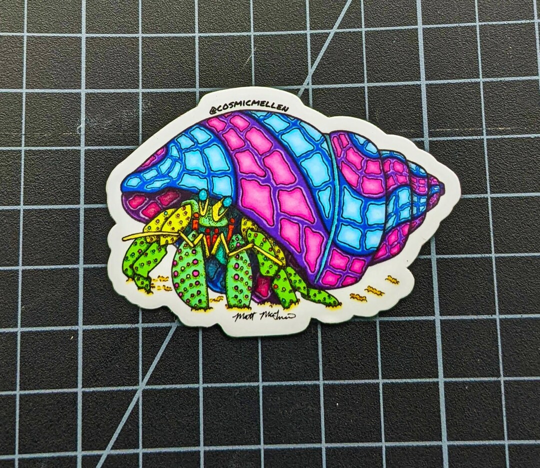 Sticker | Hermit Crab Sticker | Laptop Sticker | Water Bottle Sticker ...