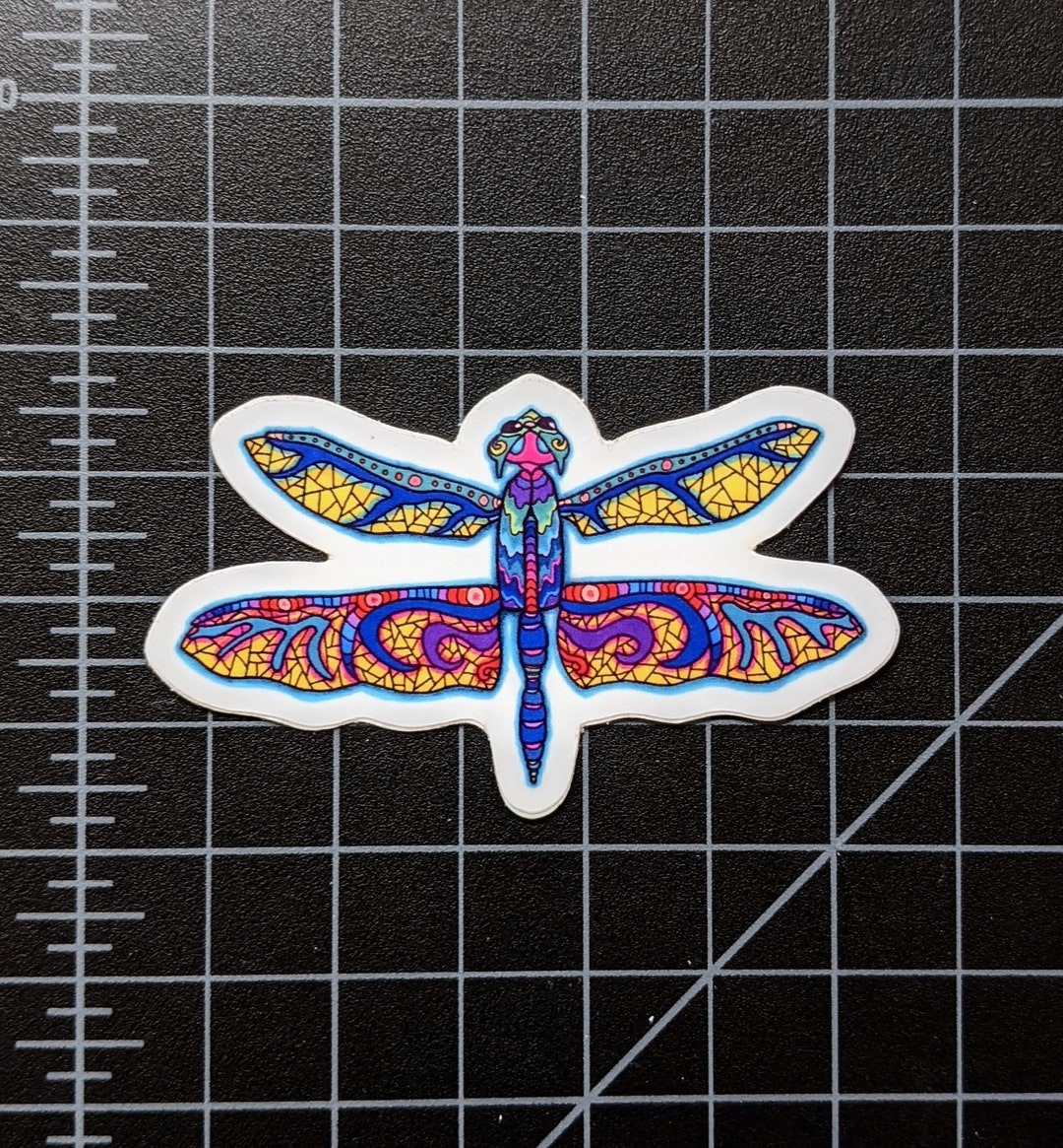 Sticker | Trippy Sticker | Dragonfly Sticker | Laptop Sticker | Water ...