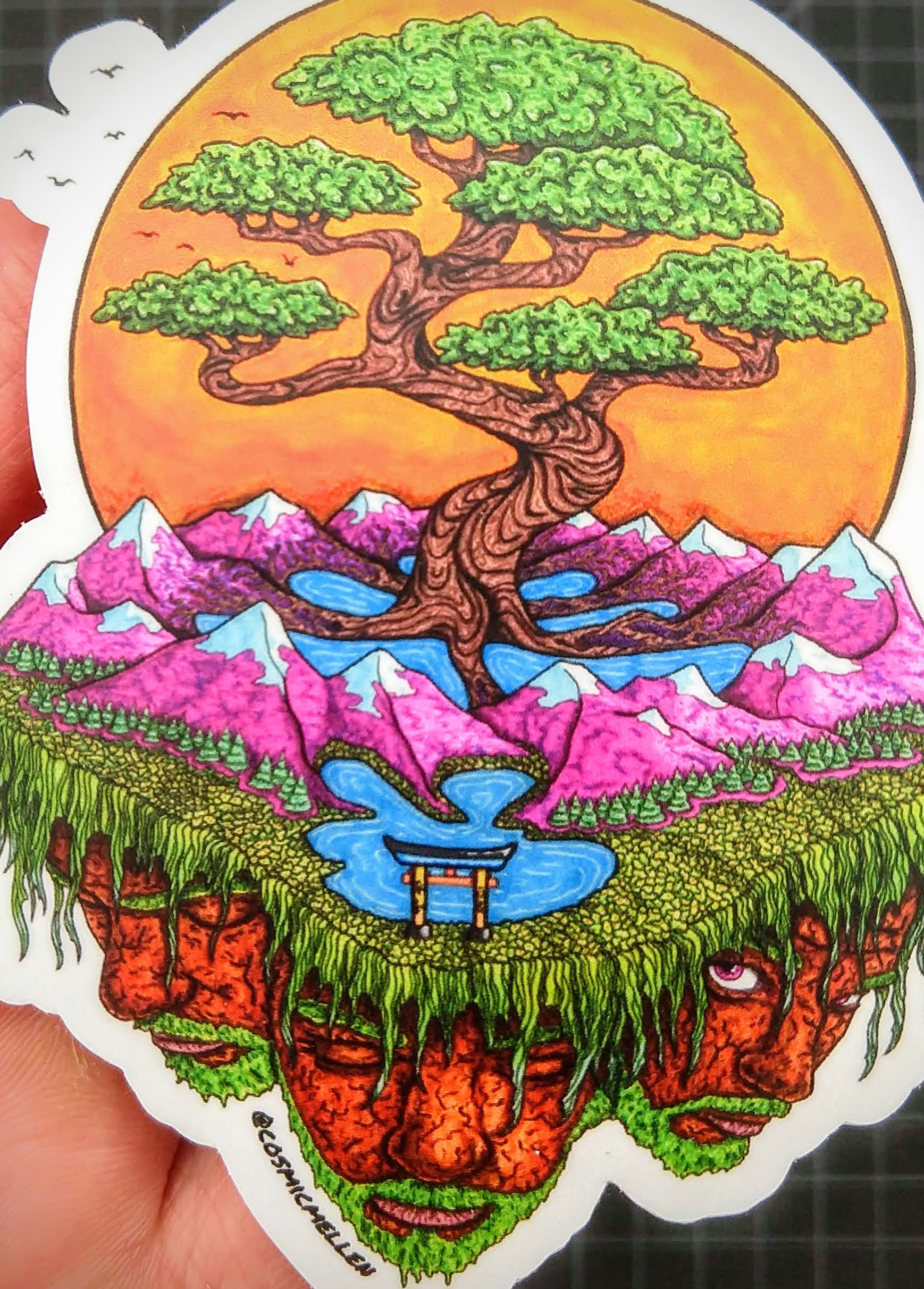 Sticker Psychedelic Sticker Trippy Sticker Water Bottle - Etsy