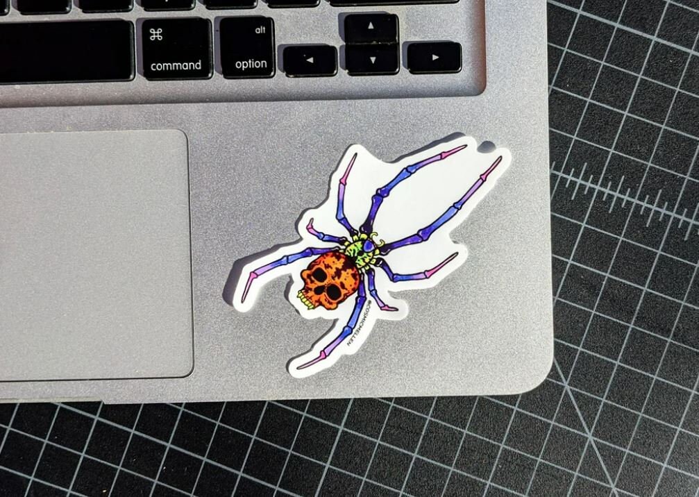 Spider Sticker Pack Trippy Sticker Spider Sticker Hydro | Etsy