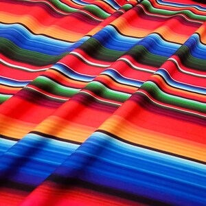 Sarape Stripes Print 4way Stretch Nylon Spandex Fabric (la20fabrics) - Etsy