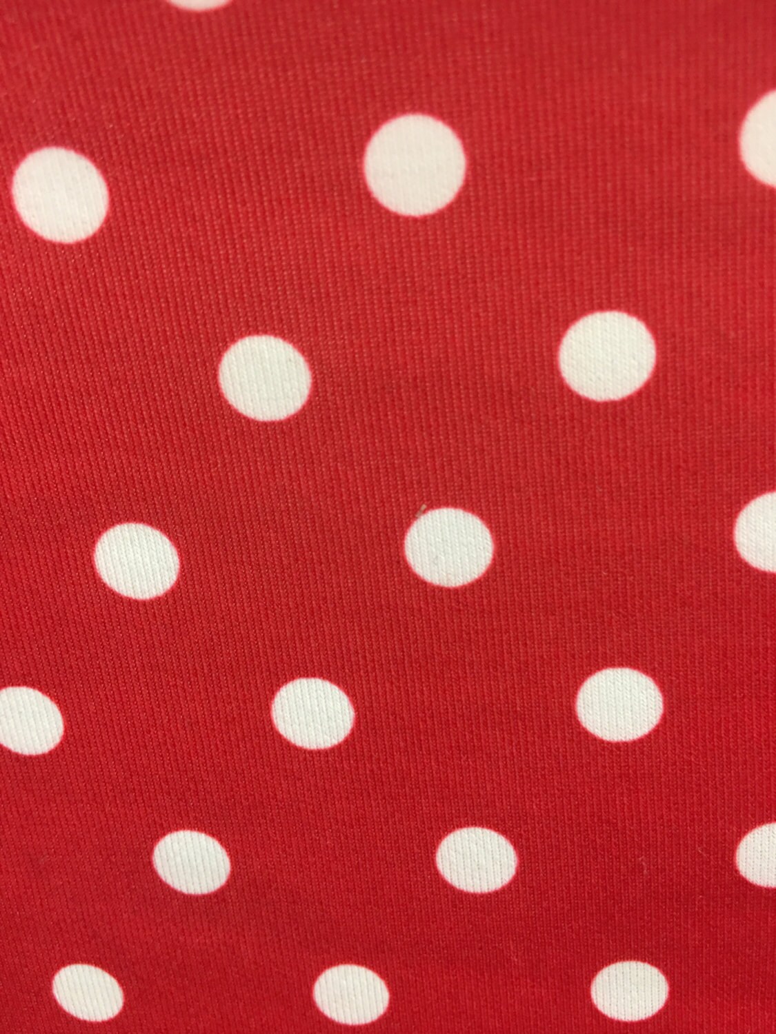 New Polka-dots Print Red White Nylon Spandex 4 Way Stretch | Etsy