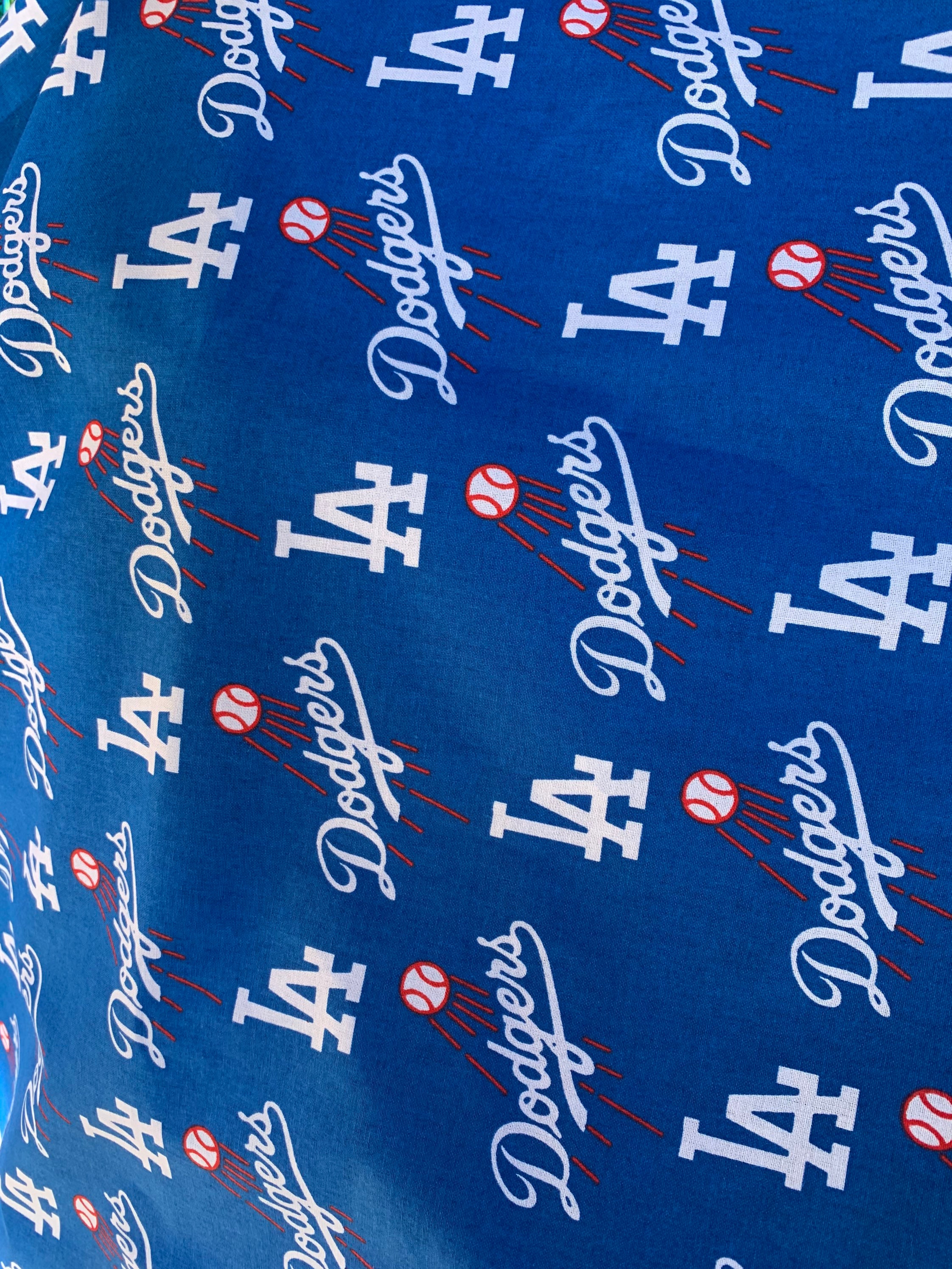 Dodgers LA Dodger Material MLB Trademark 100% Cotton Fabric - Etsy