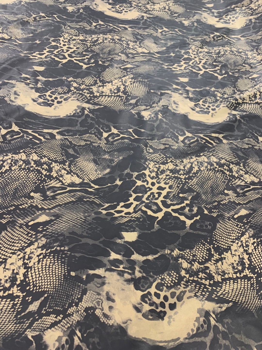Snake Print on Stretch Poly Spandex Fabric Sold by the Yard - Etsy