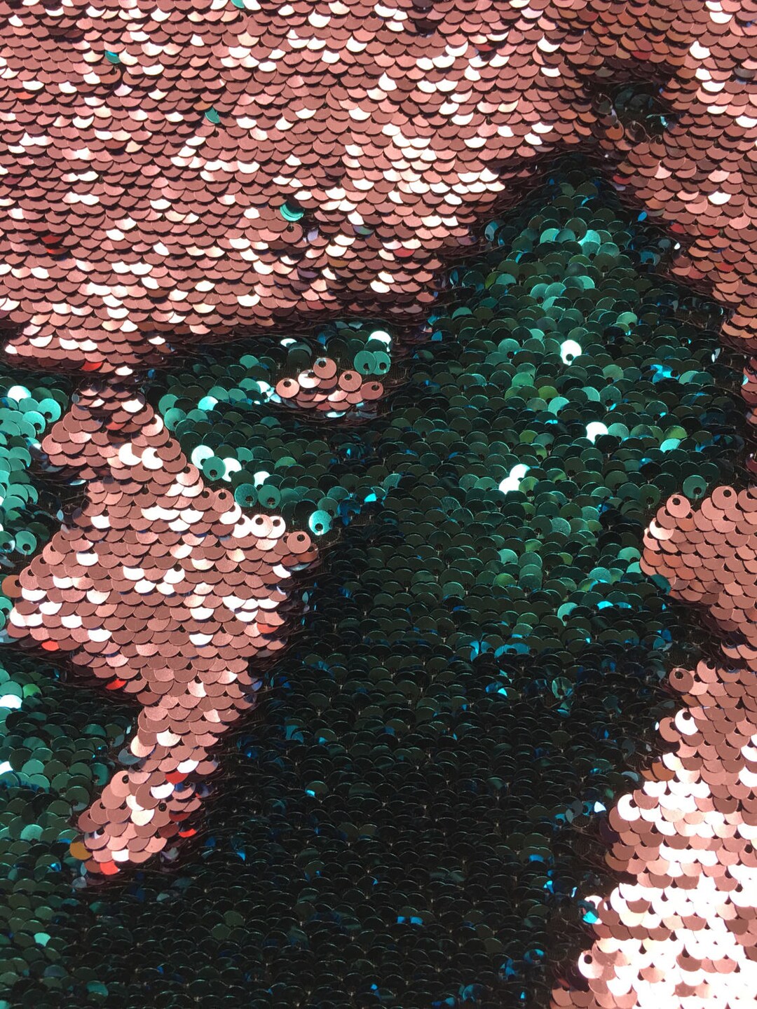 Mermaid Flip up Sequin Shiny Turquoise/shiny Dusty Pink at the Other ...