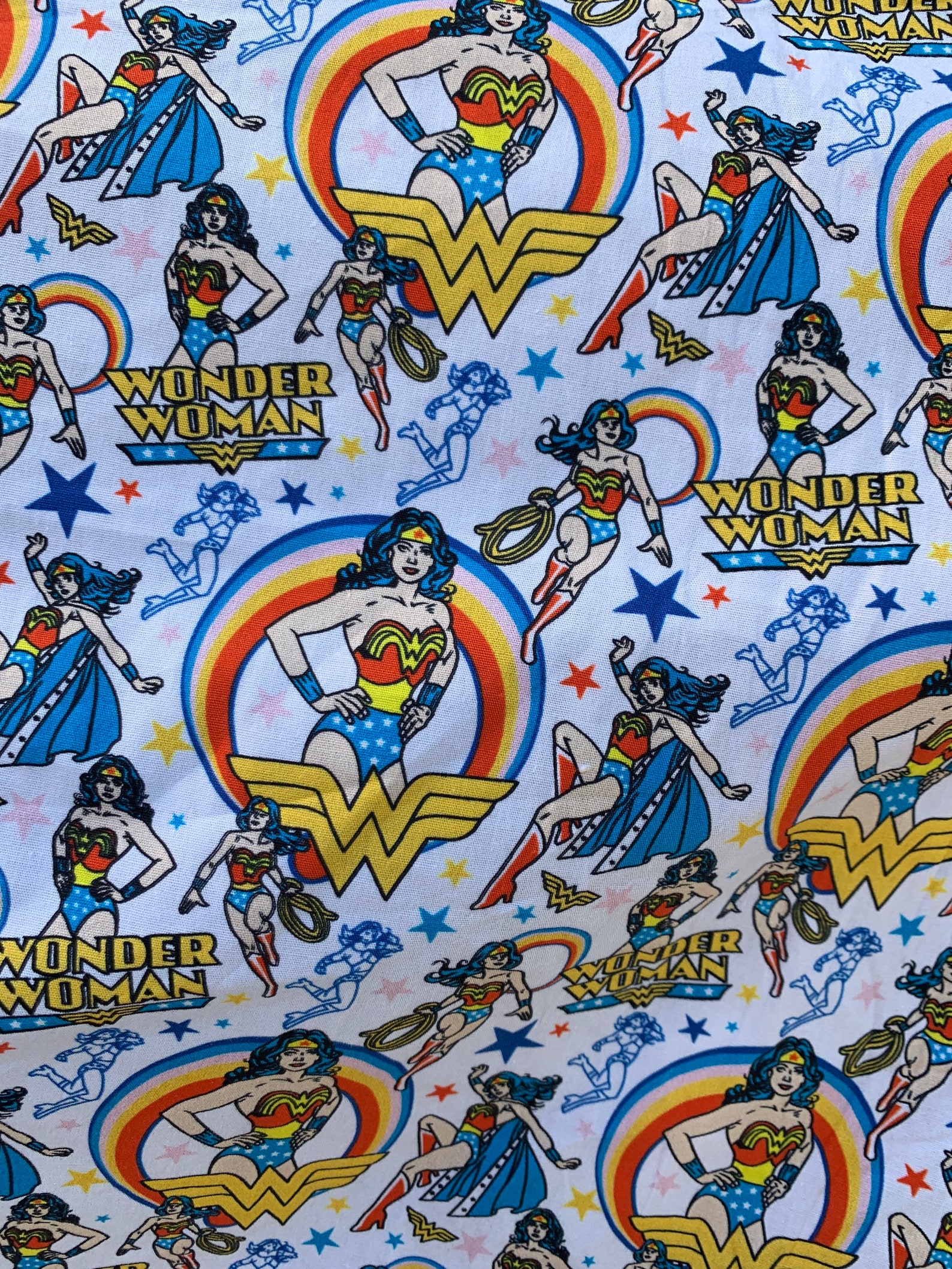 100% Cotton Wonder Woman Print Fabric for Face Masks Fabric - Etsy