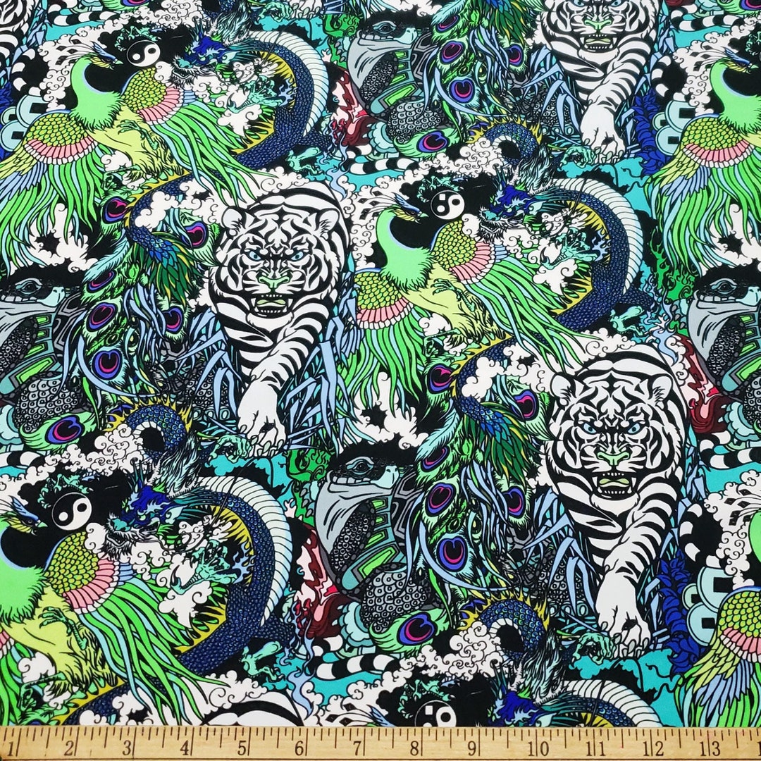 Exotic Animals Print Nylon Spandex Fabric – 4-way Stretch, 58/60" Wide ...