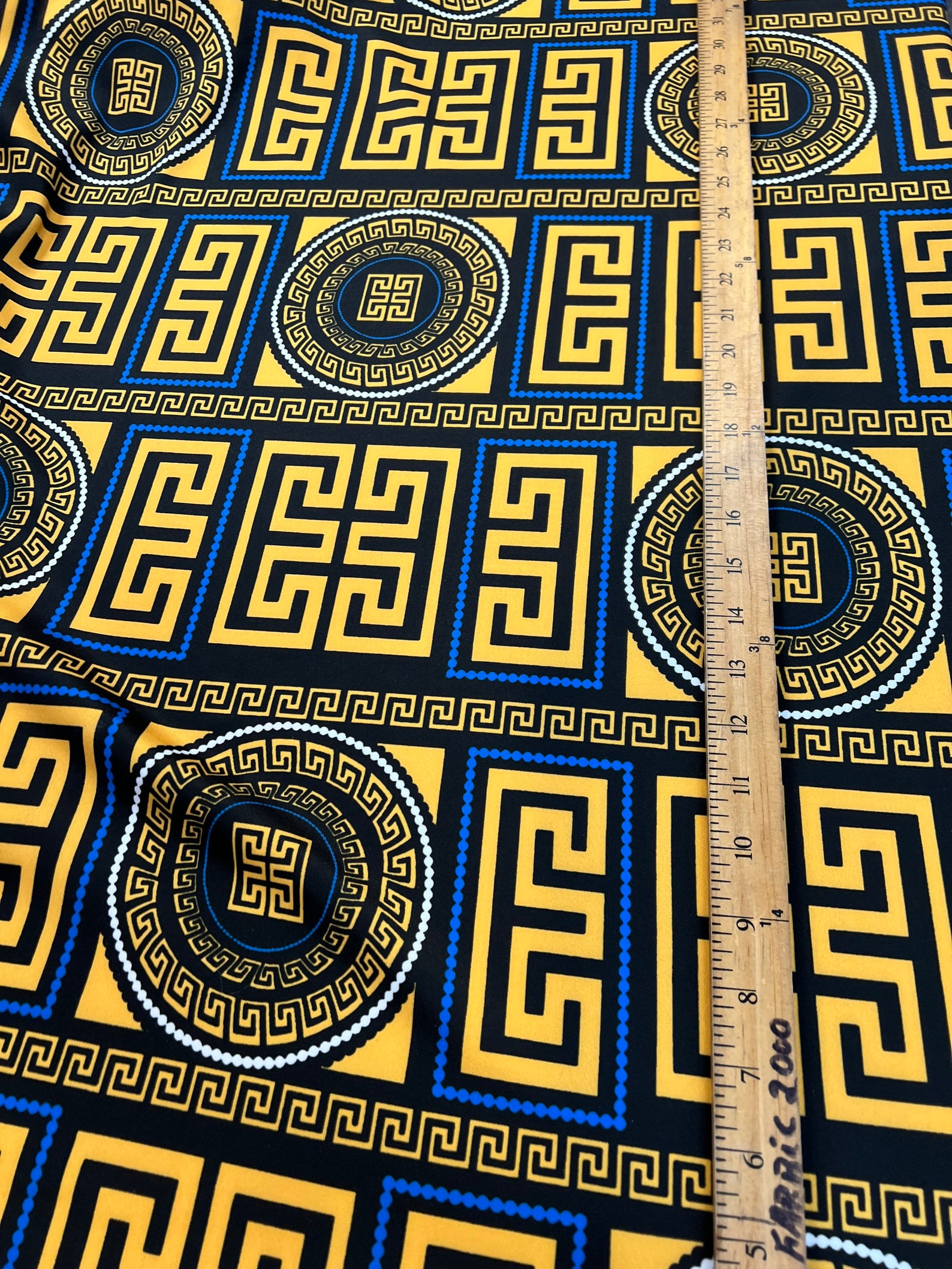 Greek Design on One Way Stretch Techno Fabric Sold by the Yard - Etsy