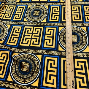 Greek Design on One Way Stretch Techno Fabric Sold by the Yard ...