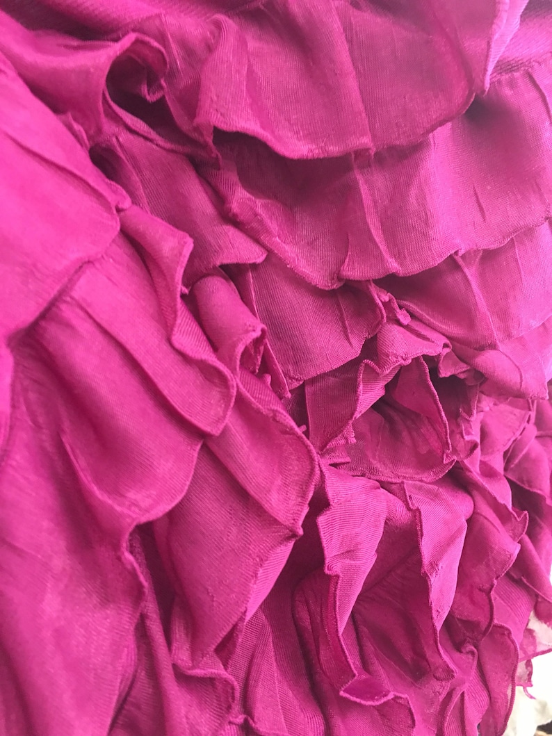 2 Ruffle Fabric Fuchsia Color 54 Ich Sold by Yard - Etsy