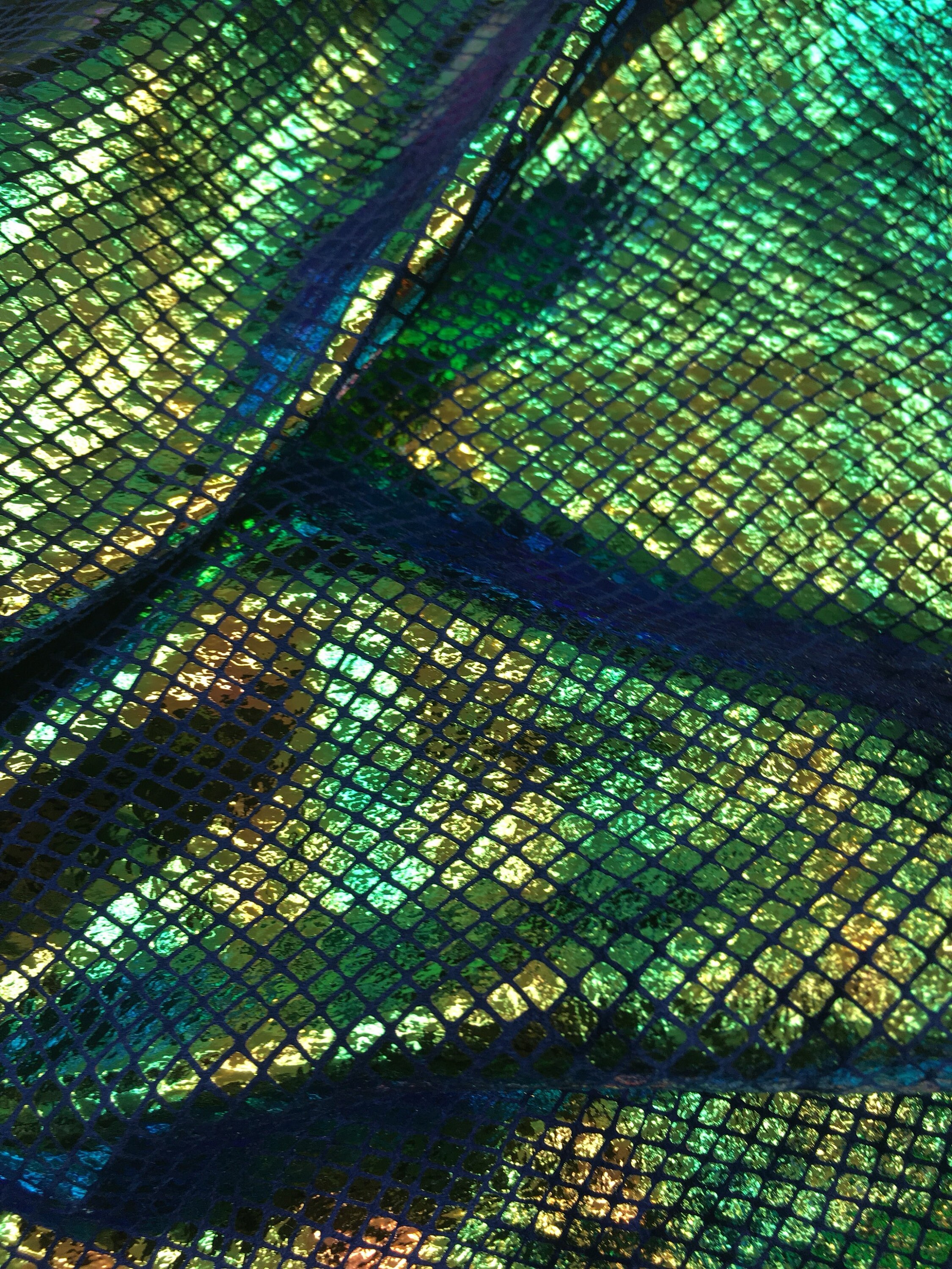 New Iridescent Blue/green/gold 4 Tone Cracked Ice Design on | Etsy