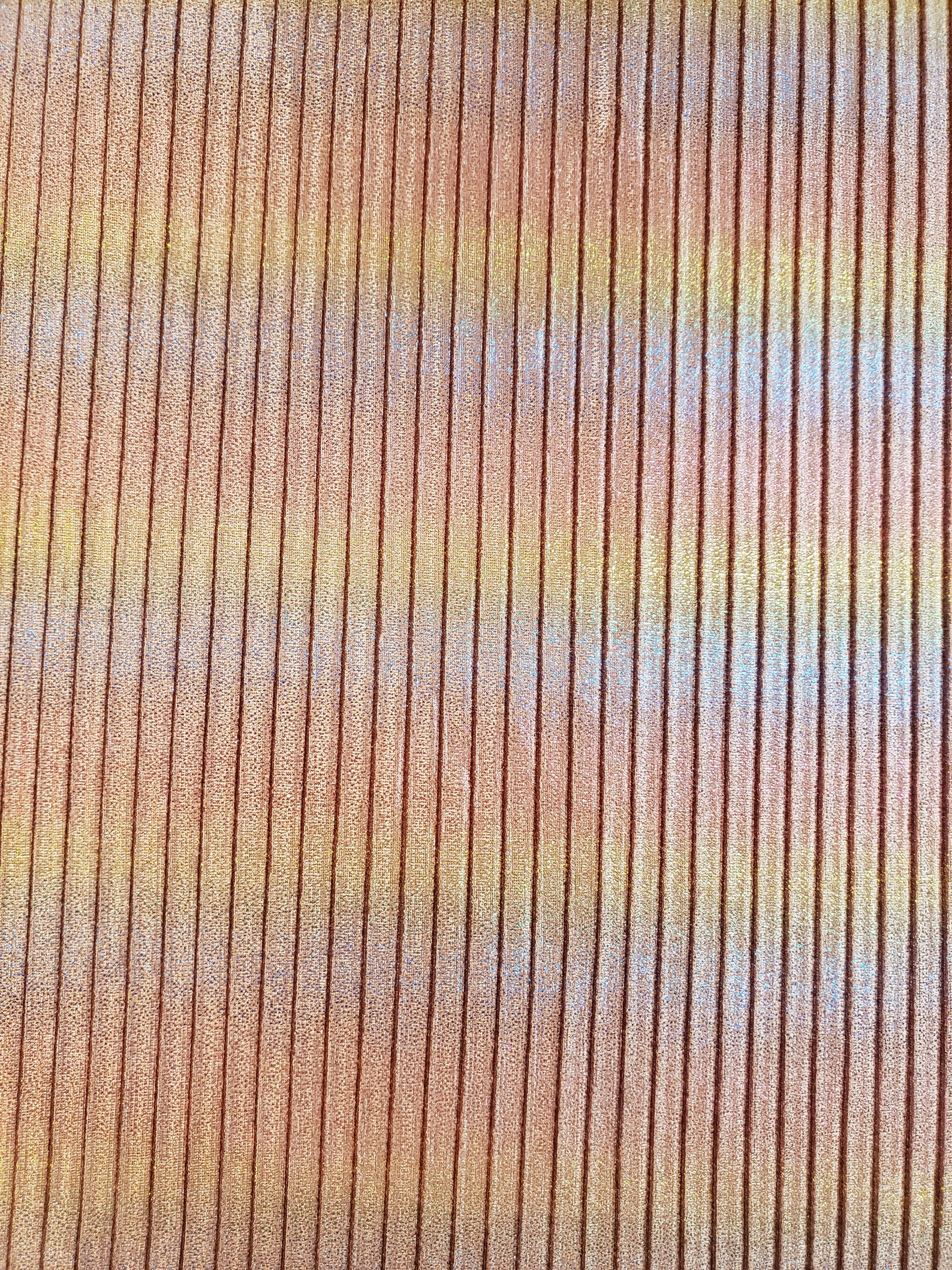 Shimmery Pleated Rainbow Poly Velvet Fabric, One-way Stretch (by the ...