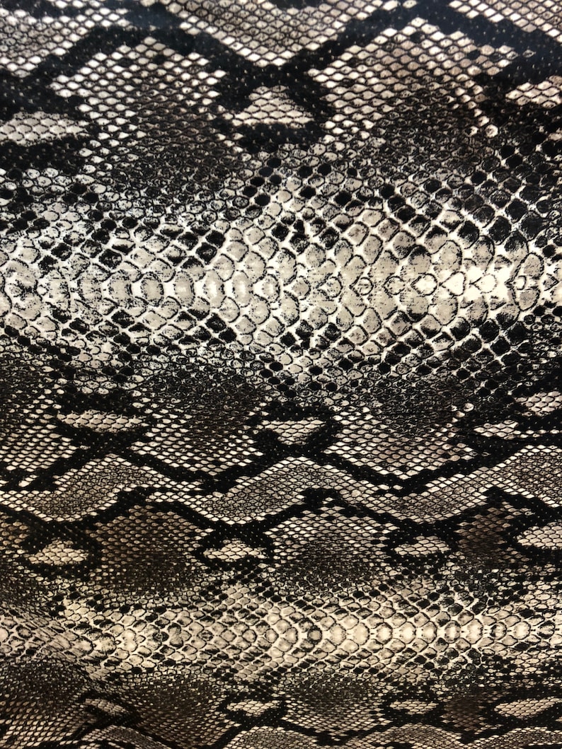 New snake print on poly 4 way stretch spandex fabric 60 | Etsy