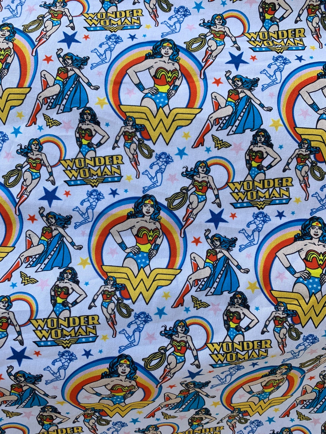 100% Cotton Wonder Woman Print Fabric for Face Masks Fabric - Etsy